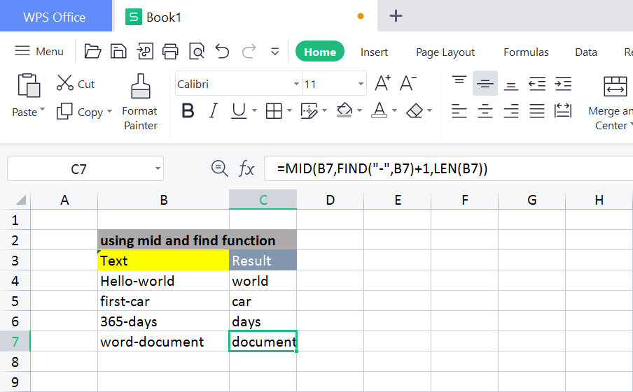 How To Extract Text Before Character In Excel WPS Office Academy