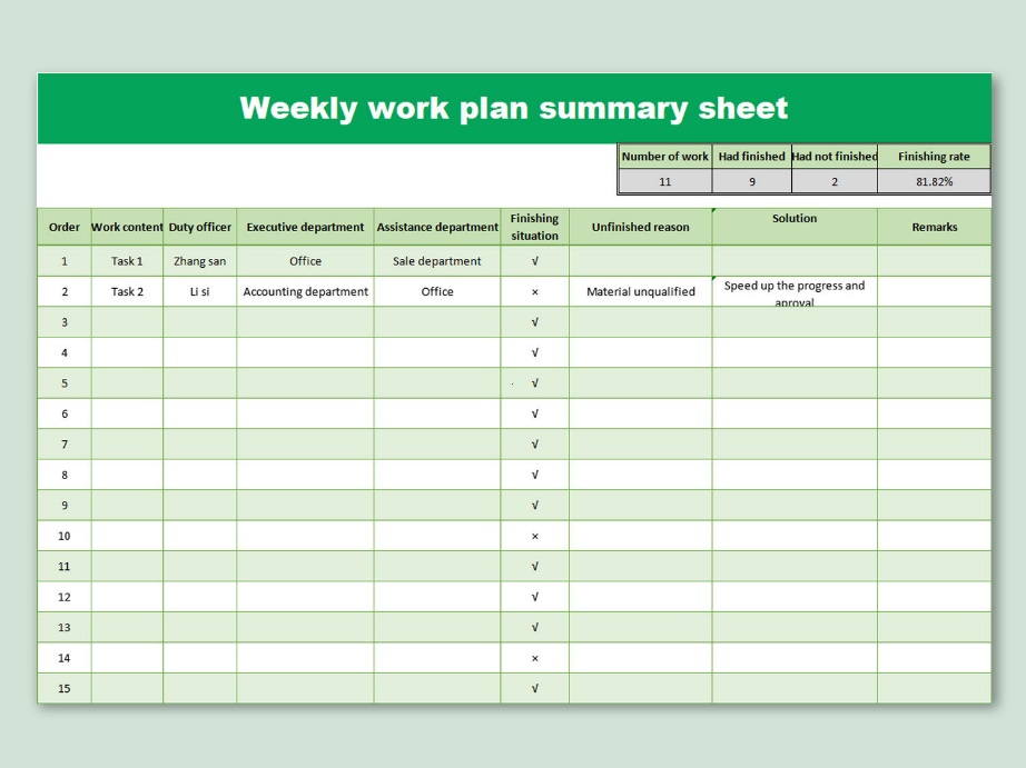 Timetable Excel Template