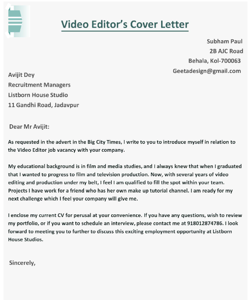 Company Recommendation Letter
