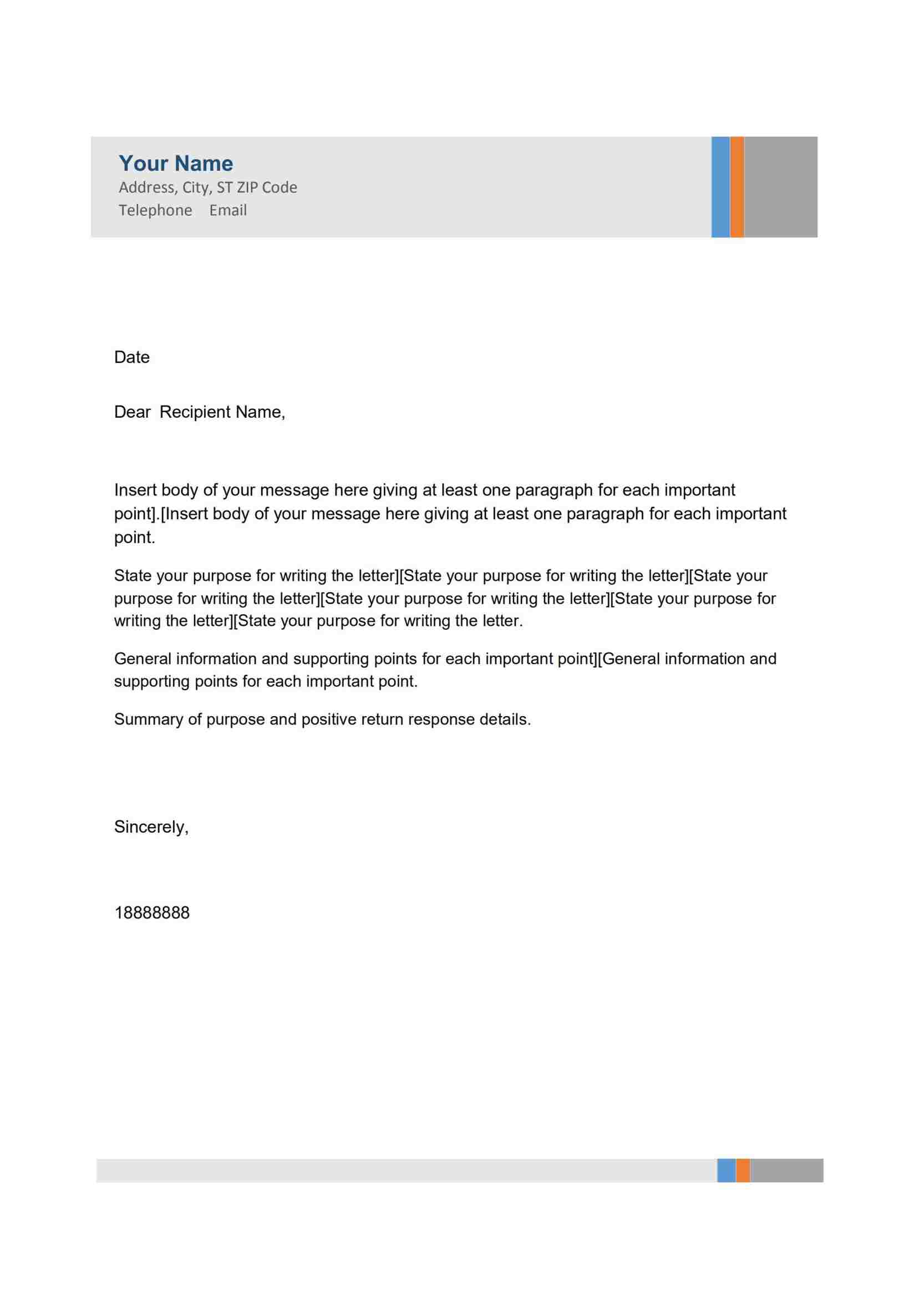 Sample Business Letter Format