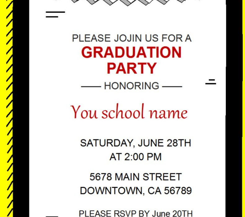 Formal College Graduation Invitation Wording