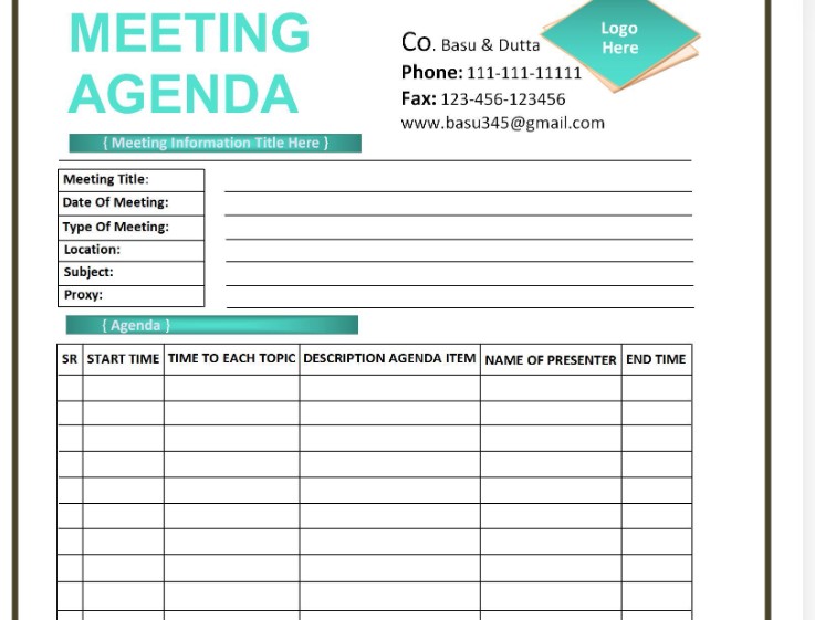 10 beautiful meeting notes templates in excel | WPS Office Academy