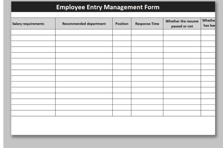 Excel Training Record Template