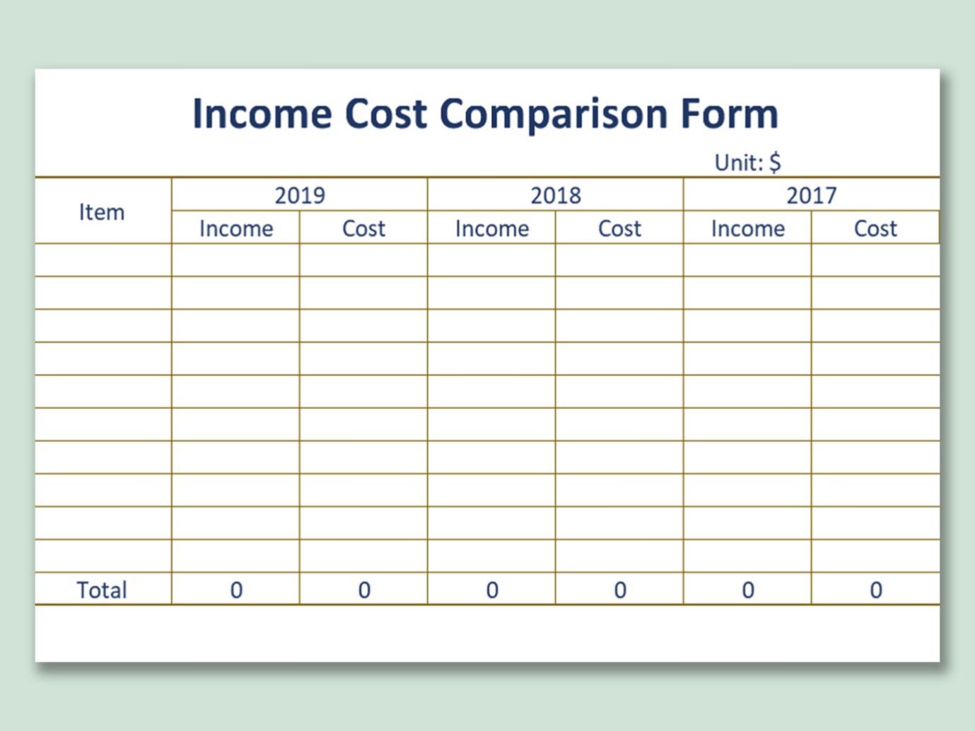 Comparison Excel Template Comparison Excel Template