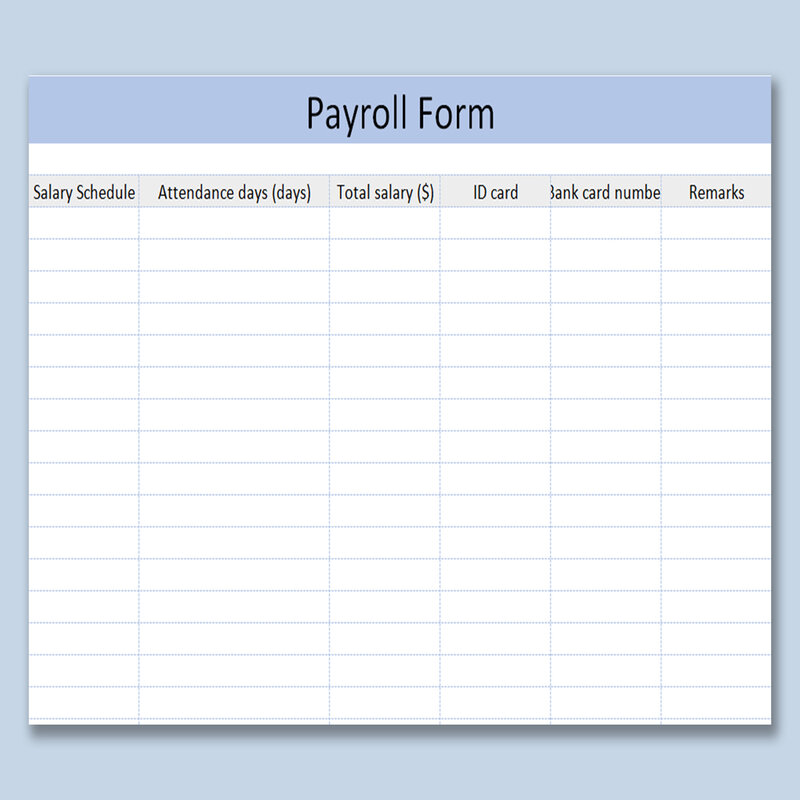 Excel Payroll Template