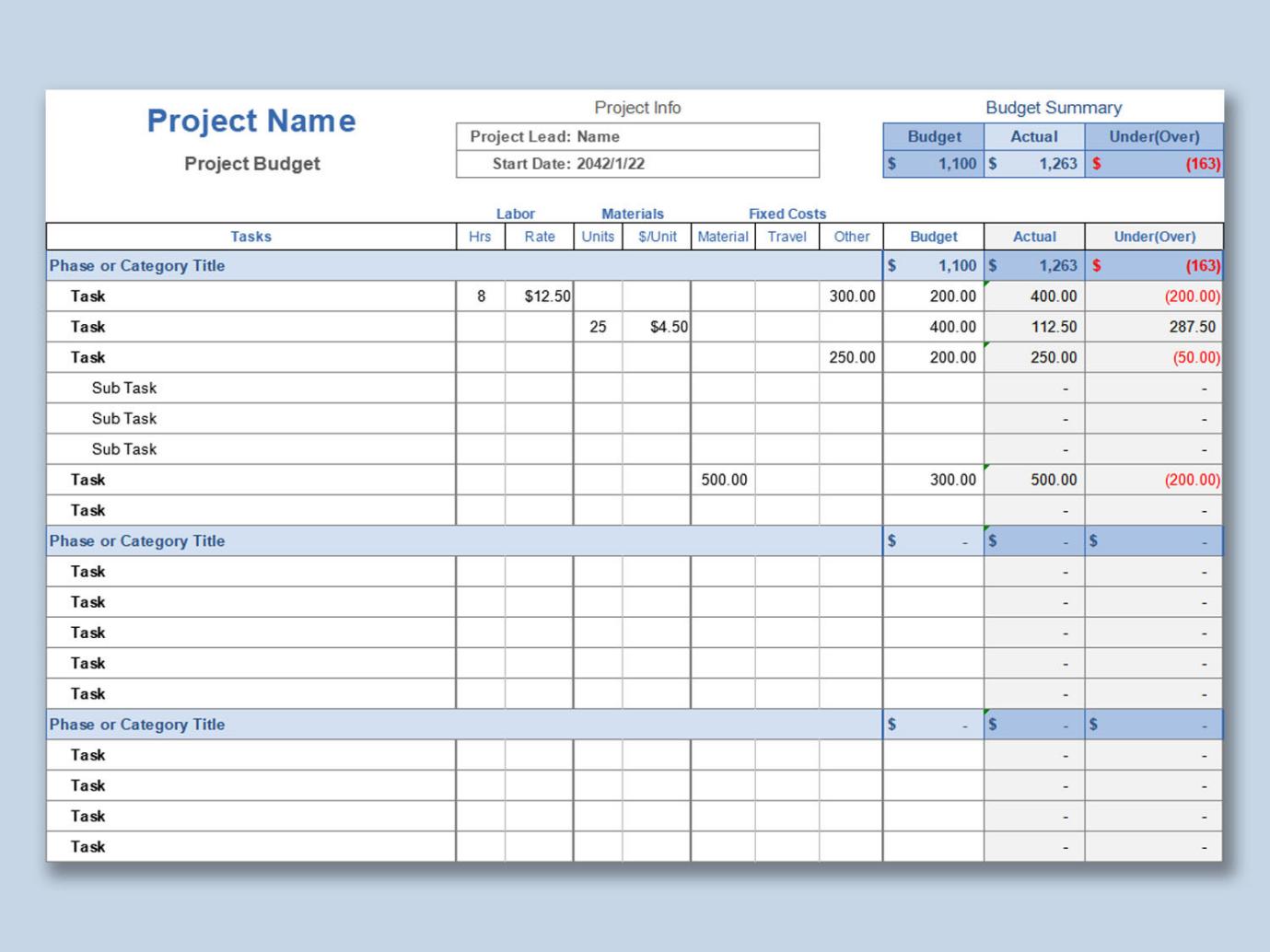 Duration Estimation Worksheet Excel Template FREE 53 OFF