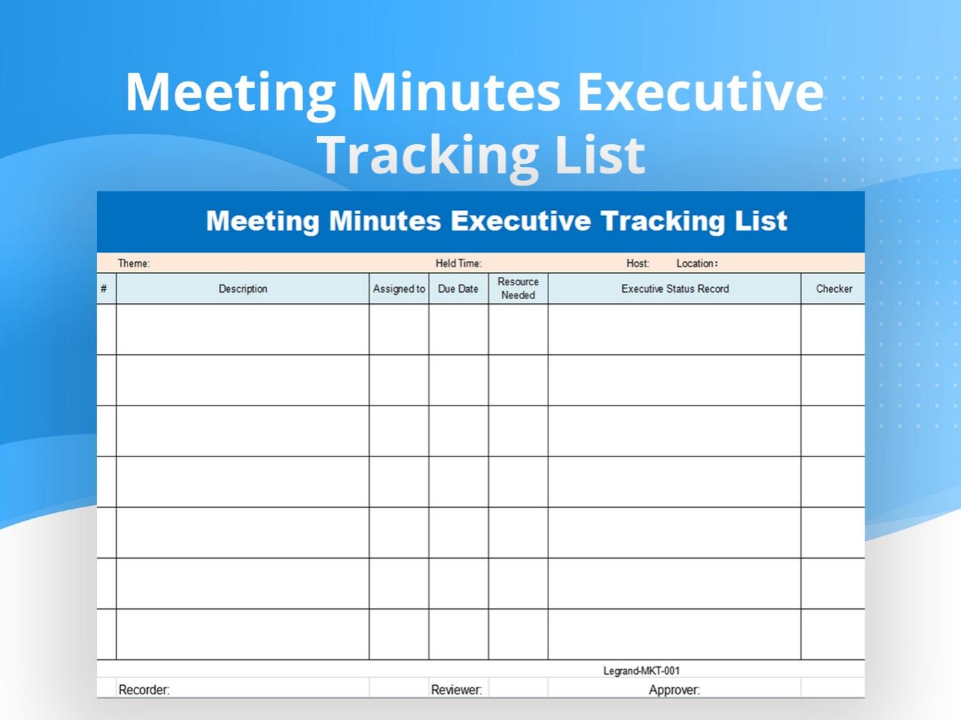 Excel Meeting Minutes Templates Free Printable Form Templates And Letter