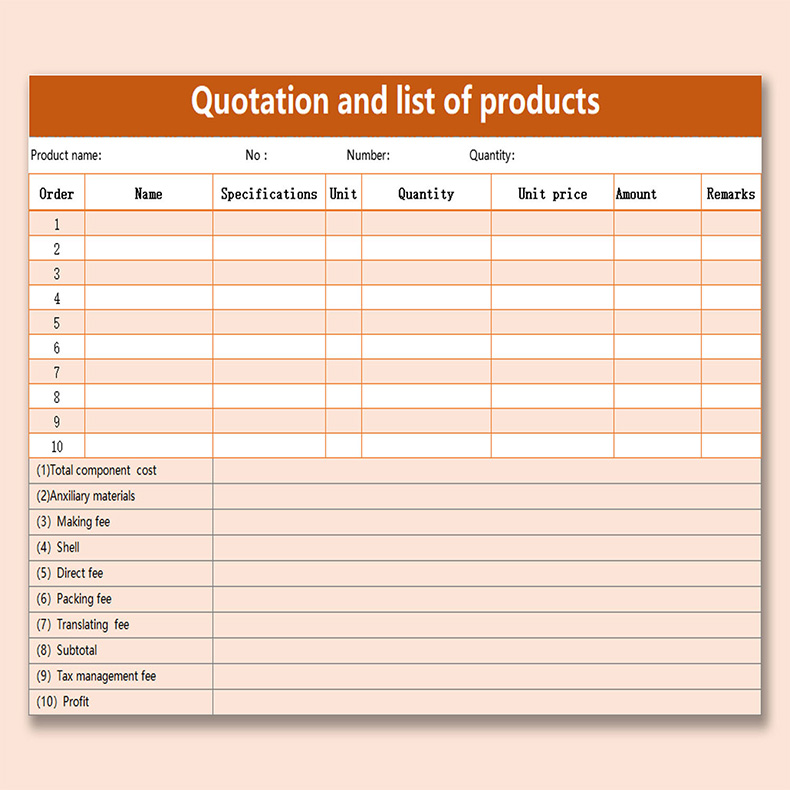 Excel Price List Template Excel Price List Template