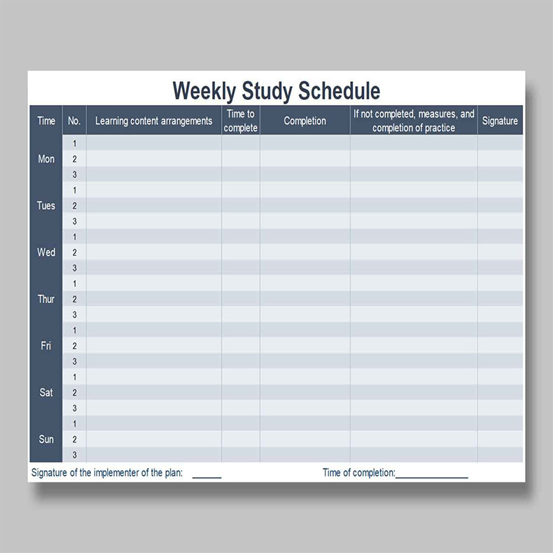 Top 10 study plan template Excel download 2022 | WPS Office Academy