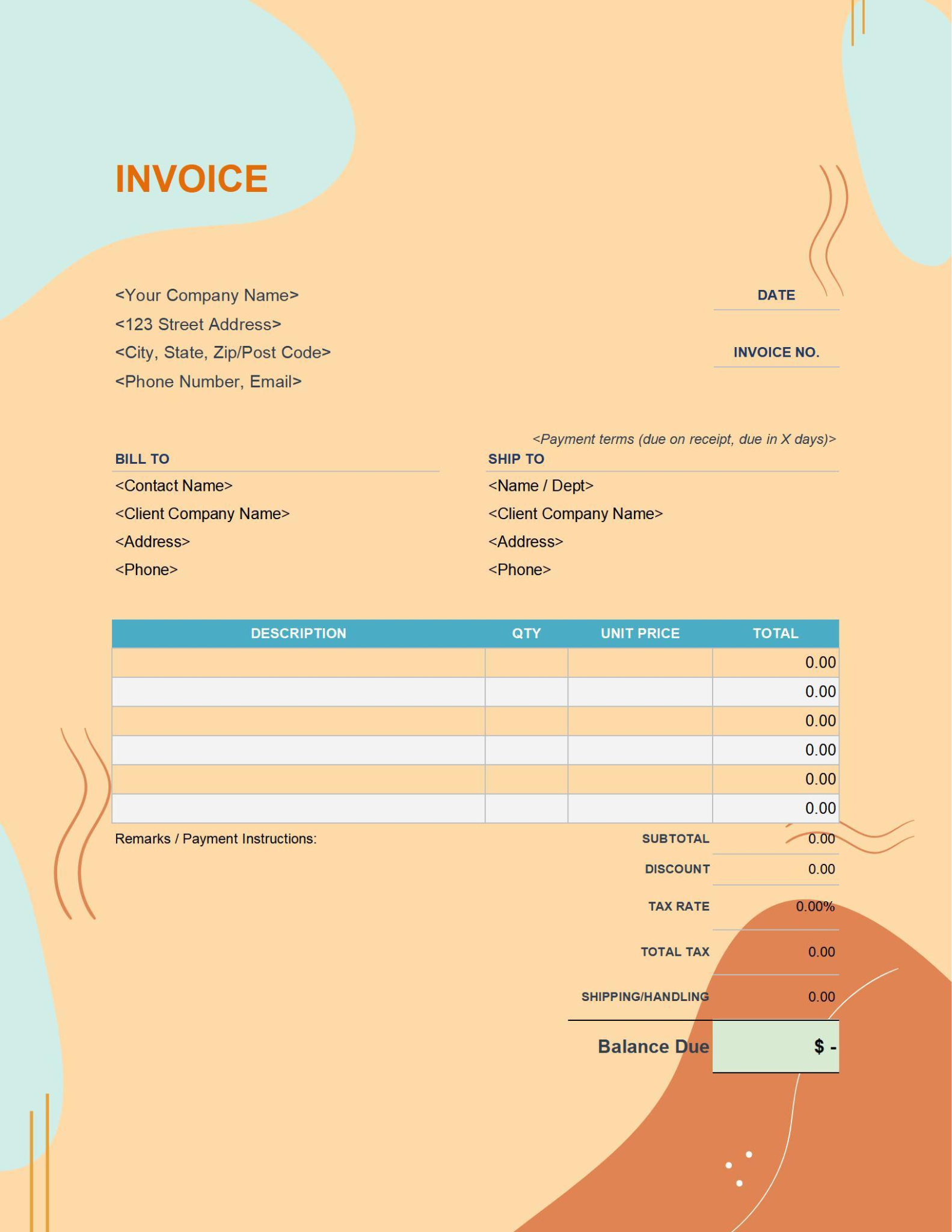 Commercial invoice templates: Excel and Word versions | WPS Office Academy