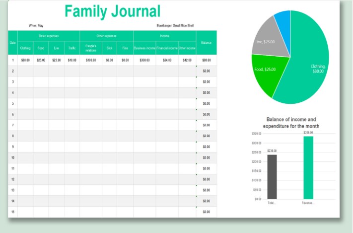 Excel Journal Entry Template