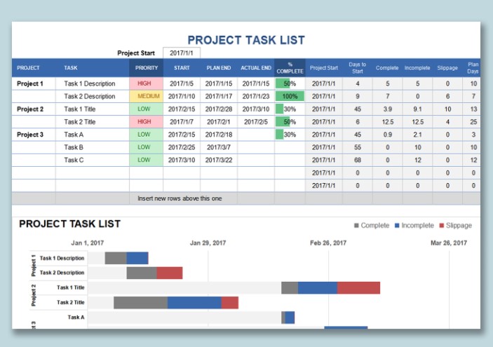 Excel Template Task Management