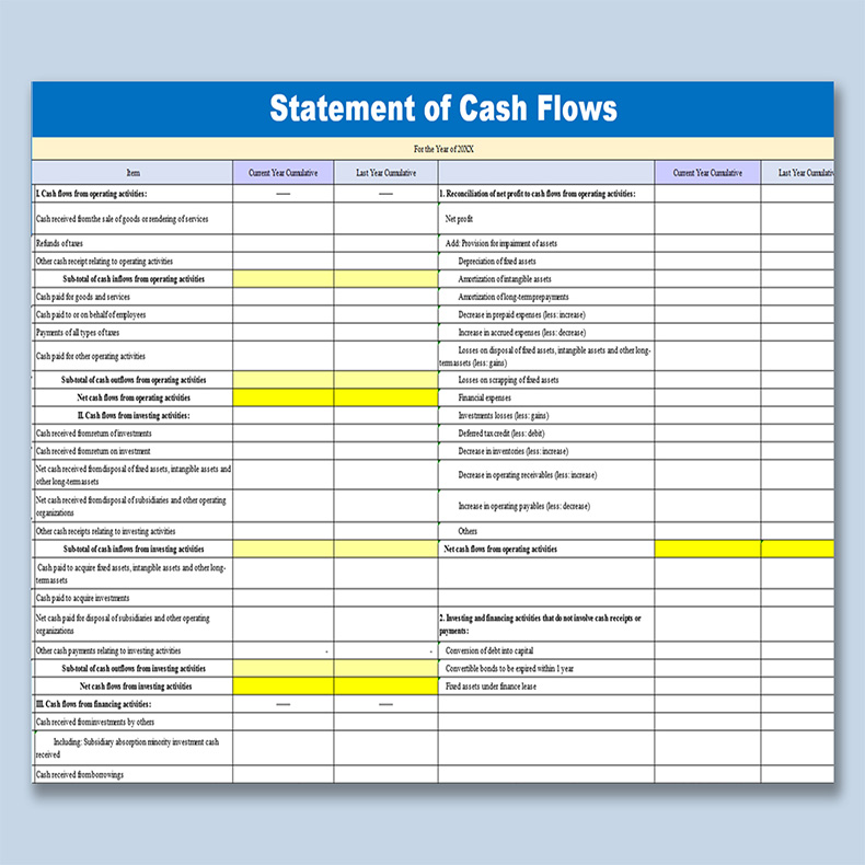 Daily Cash Flow Excel Template