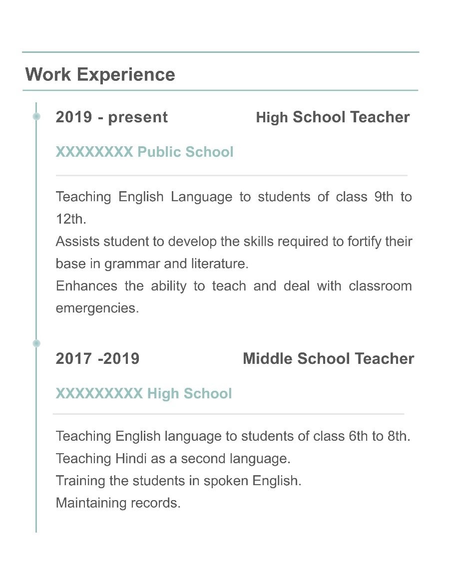 Best Teacher Resume Format in Word