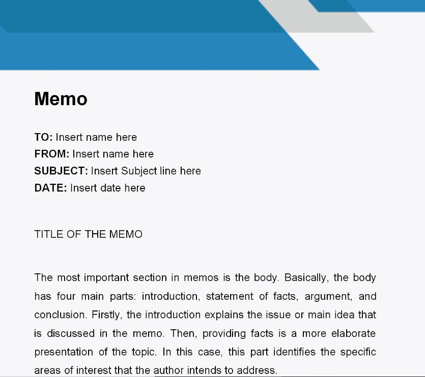Sample Format Of Memo Memo Format Apa | Examples And Forms