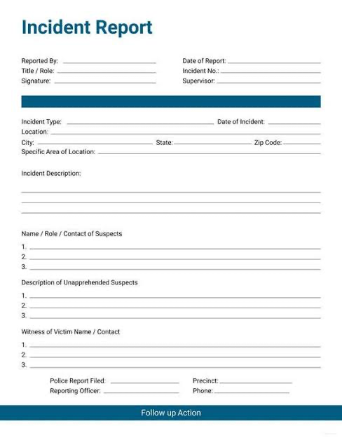 Free Tips To Create An Incident Report Form PDF WPS PDF Blog