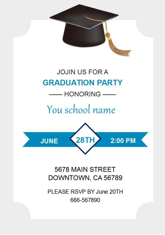 2022 Graduation Invitation Templates Free
