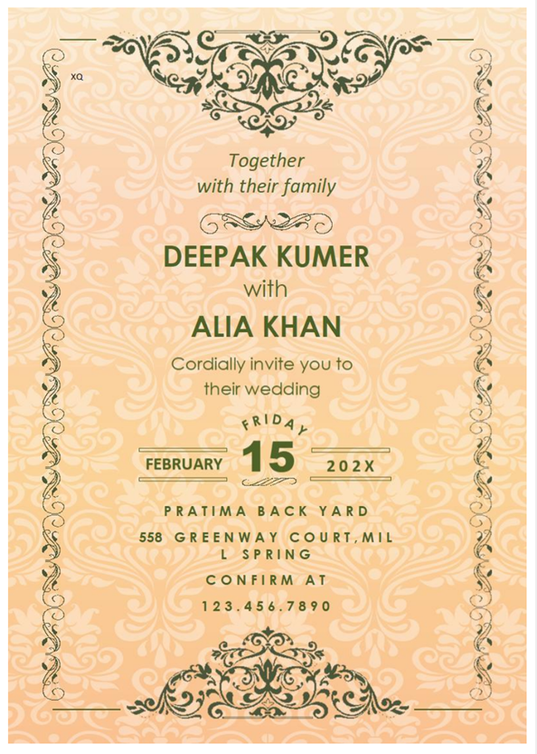 Free Wedding Card Design Templates