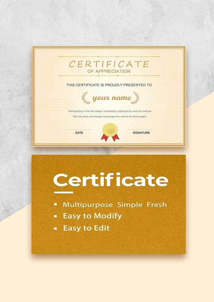 1st Prize Certificate Template