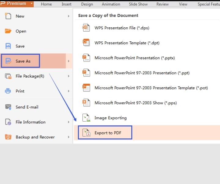 How To Save A PowerPoint As A PDF WPS PDF Blog