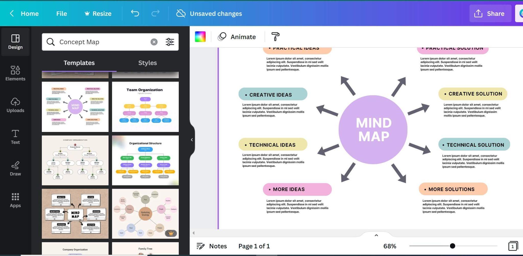 Concept Map Template Free Premium Templates