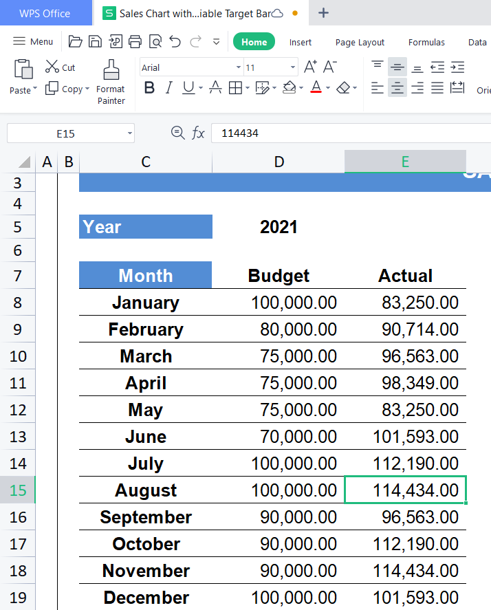 10 fast budgets vs. actual variance excel templates | WPS Office Academy