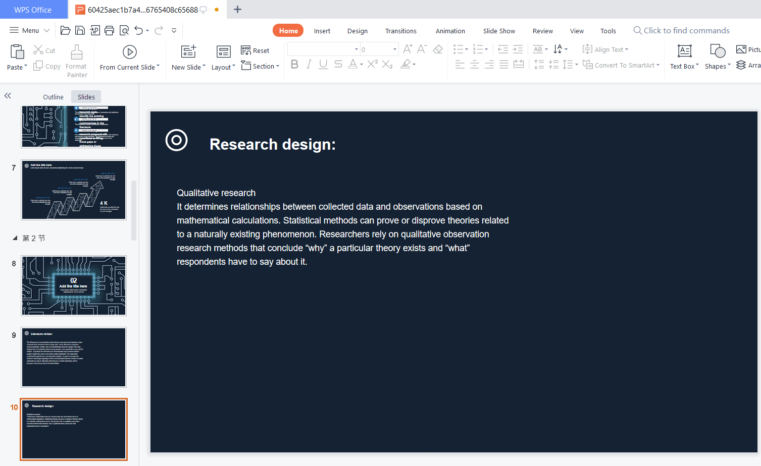 9+ free PPT template for research proposal presentation in 2022 | WPS ...