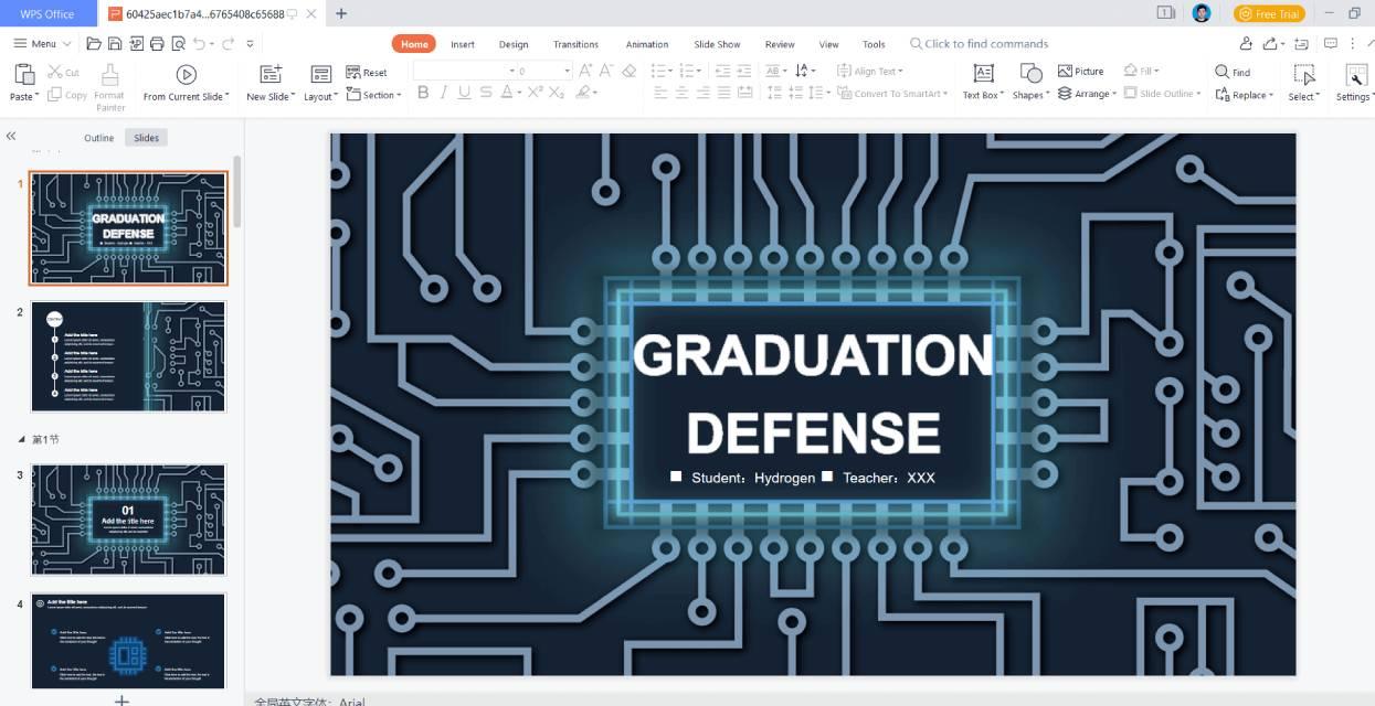 9+ free PPT template for research proposal presentation in 2022 | WPS ...