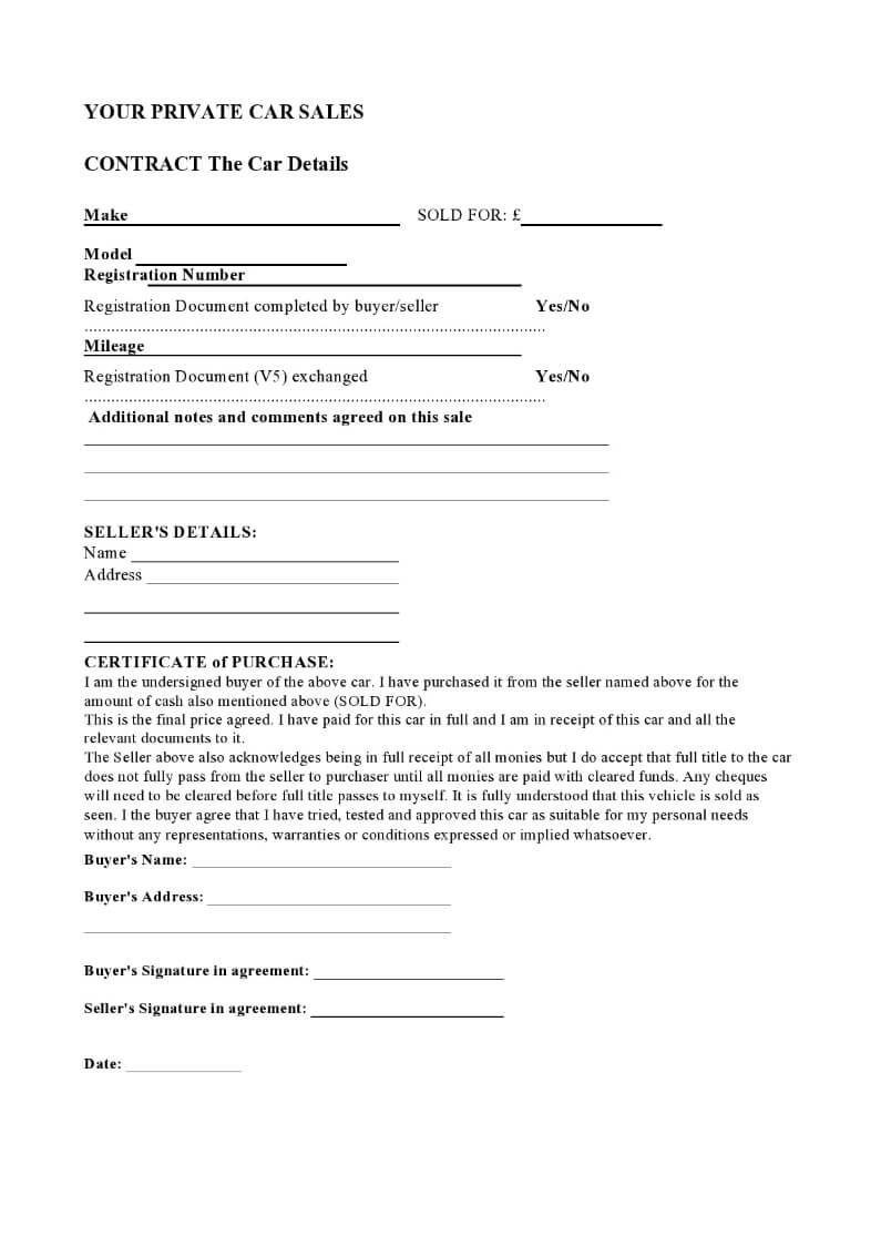 Private Car Sale Contract Template PDF 2026 Ultimate Guide Private Car Sale Contract Template PDF 2026 Ultimate Guide