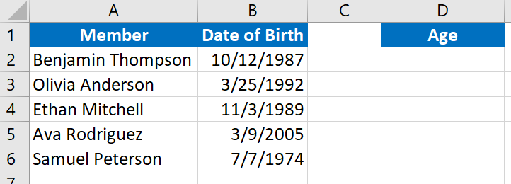 How to Use Age Calculator in Excel (Easy & Fast)
