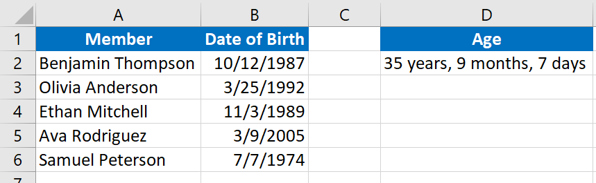 How to Use Age Calculator in Excel (Easy & Fast)