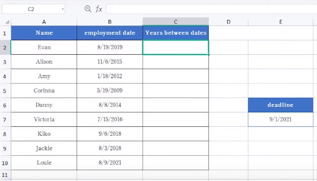 How to Calculate Difference of Dates in Excel