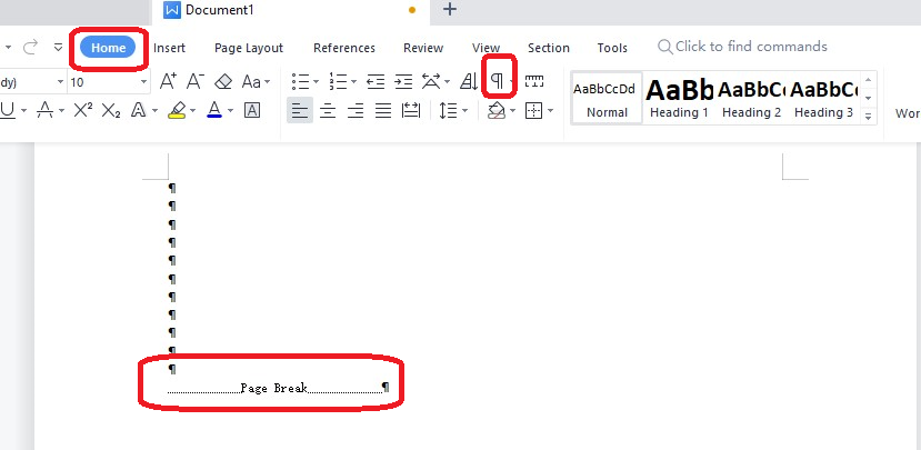 how to remove a page on word
