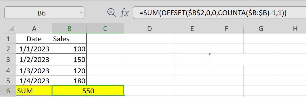 How to Use Offset Function in Excel (Easy & Fast)