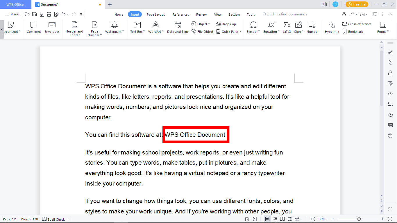 How to Create a Hyperlink in Word Using WPS Office