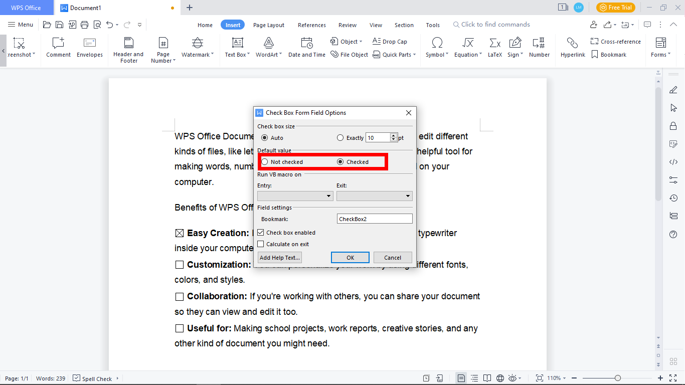 How to Create a Checklist in Word Using WPS Office: (Easy Way)
