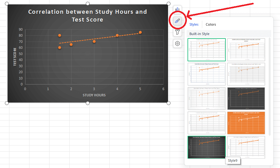 How to create an excel scatter plot in wps spreadsheet