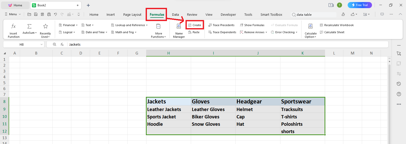 How to create an excel table in wps office (step-by-step)
