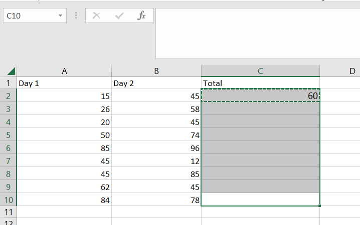 How to Copy a Formula Down a Column in Excel Without Dragging
