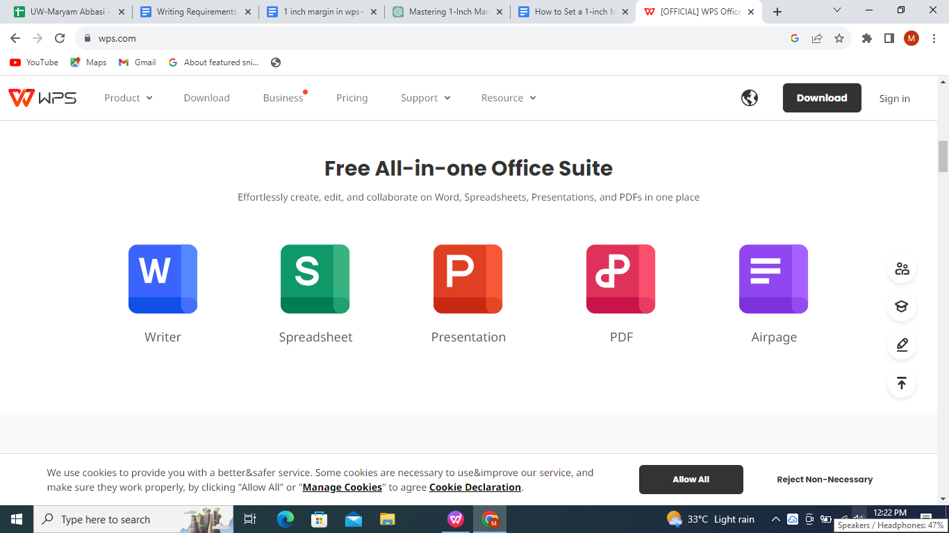 How to Set a 1-inch Margin in WPS Office (Step-By-Step)