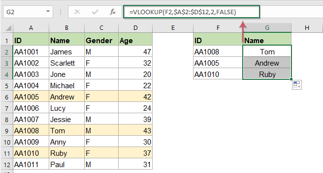 How to Solve Excel Vlookup Not Working