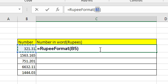 How to Convert Numbers to Words in Indian Rupees in Excel