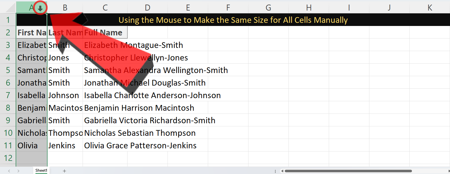 How To Make All Cells The Same Size In Excel 5 Common Methods WPS