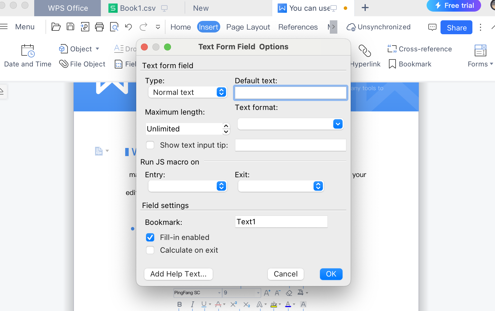 How to Add Fillable Fields in WPS Office - A Step-By-Step Guide