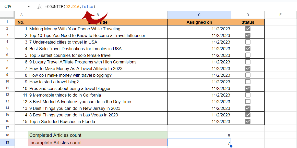 How to Count Checkboxes in Google Sheets (Easy & Fast)