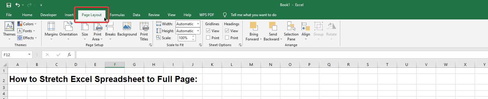 How to Stretch Excel Spreadsheet to Full Page: A Step-by-Step Guide