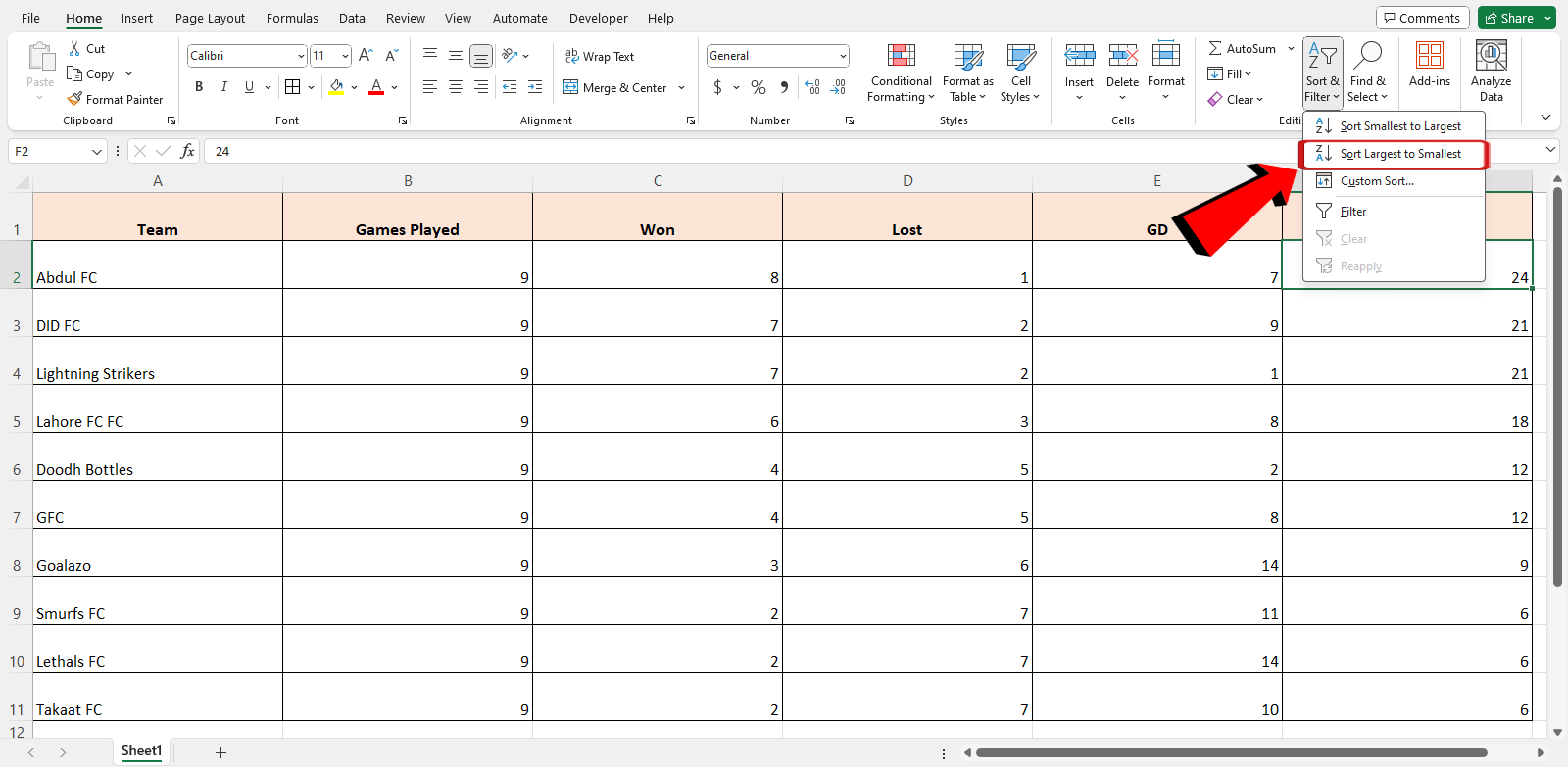 How to Sort an Excel Spreadsheet (3 Easy Ways)