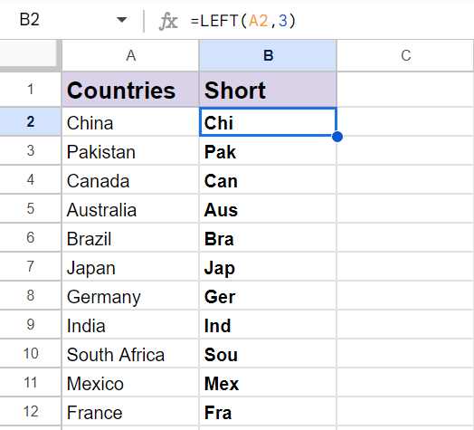 How to Extract Substrings in Google Sheet