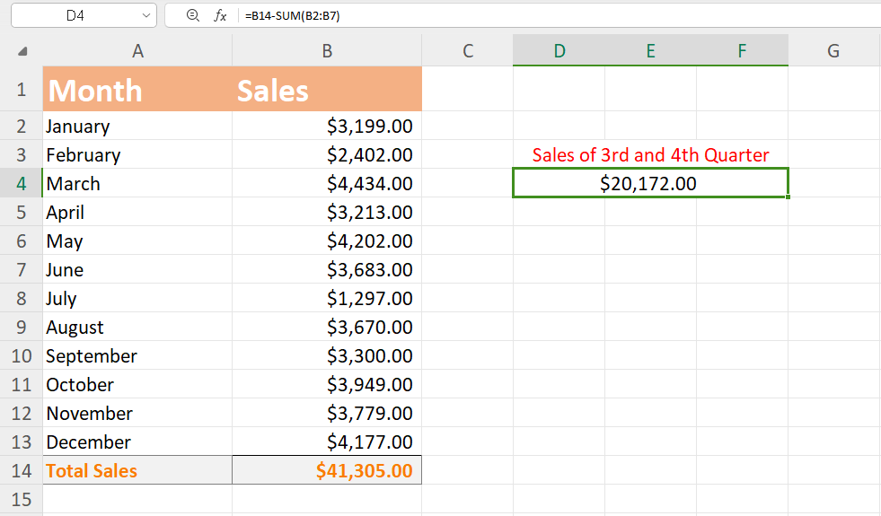 Spreadsheet Formula for Subtraction in WPS Office (For Beginners)