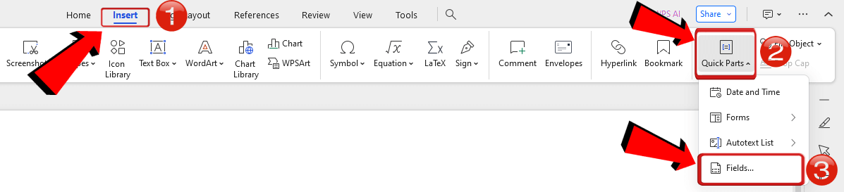 How to Insert Field in Word Using WPS Office (The Easiest Steps)